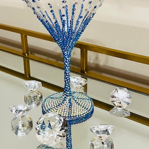 Diamond Martini Glass 2-tone - Bling Martini Glass - Valentines Day ...