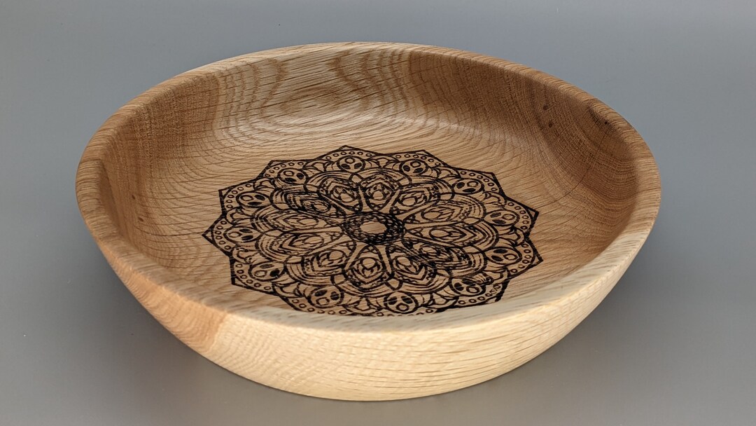 Shallow Bowl With Laser Mandala Pattern - Etsy