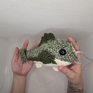 Crochet Bass Fish, Amigurumi Bass, Fishermans Gift - Etsy