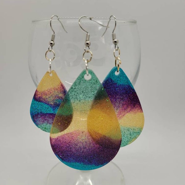 Resin Earrings - Etsy