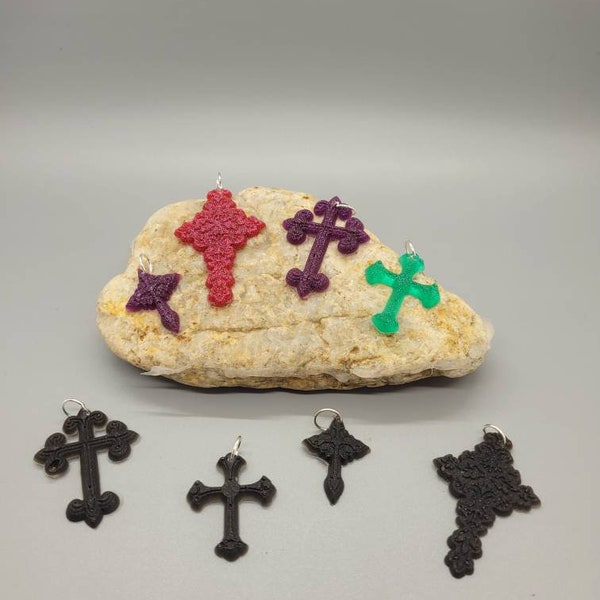 Resin Cross Necklace - Etsy