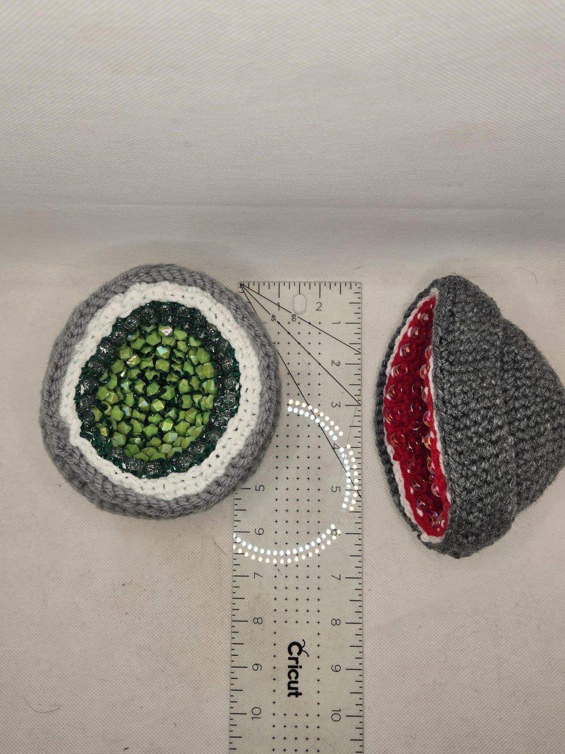 Medium Crochet Geode, Pretend Rock, Crochet Beaded Geodes - Etsy