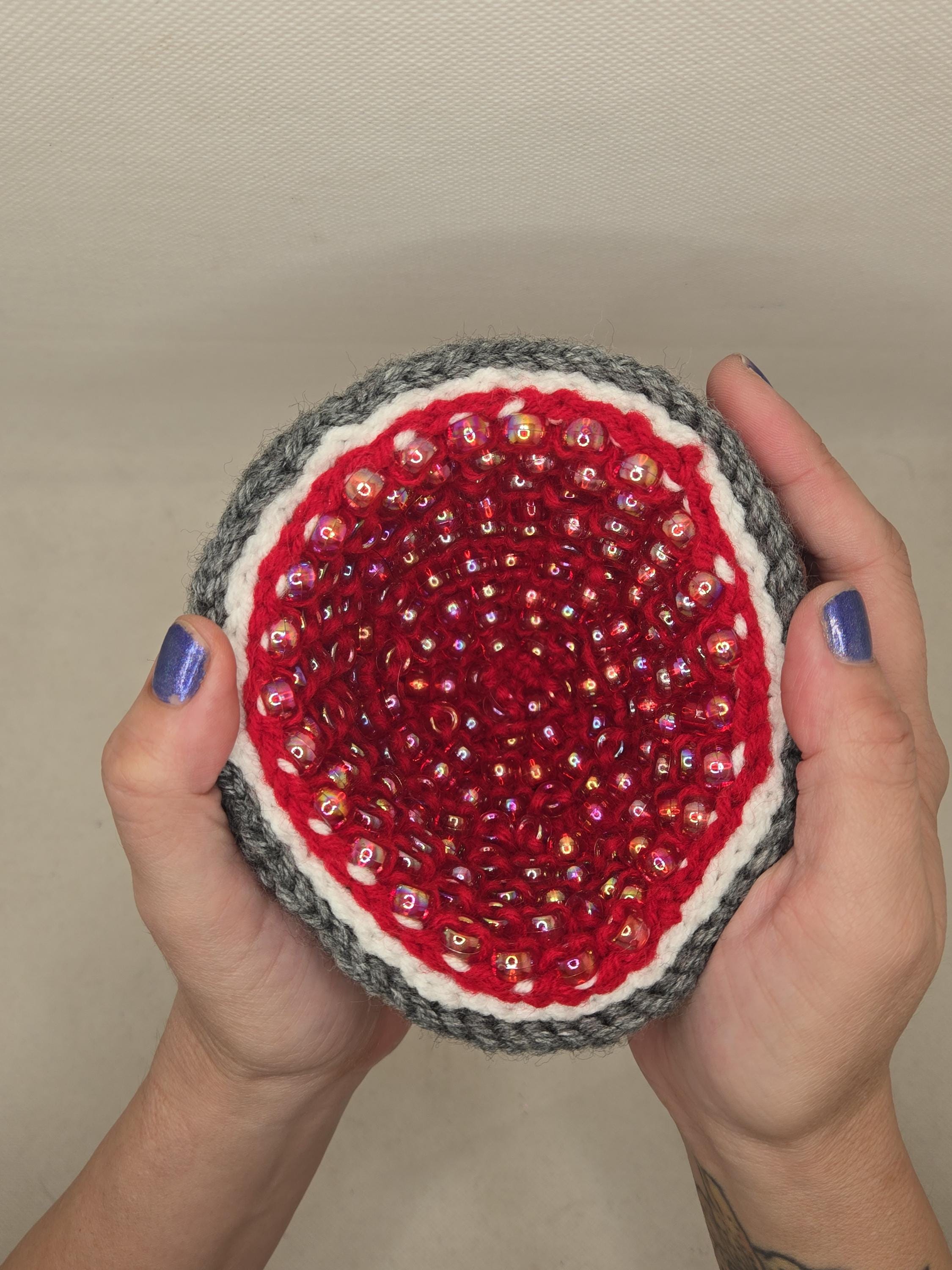 Medium Crochet Geode, Pretend Rock, Crochet Beaded Geodes - Etsy