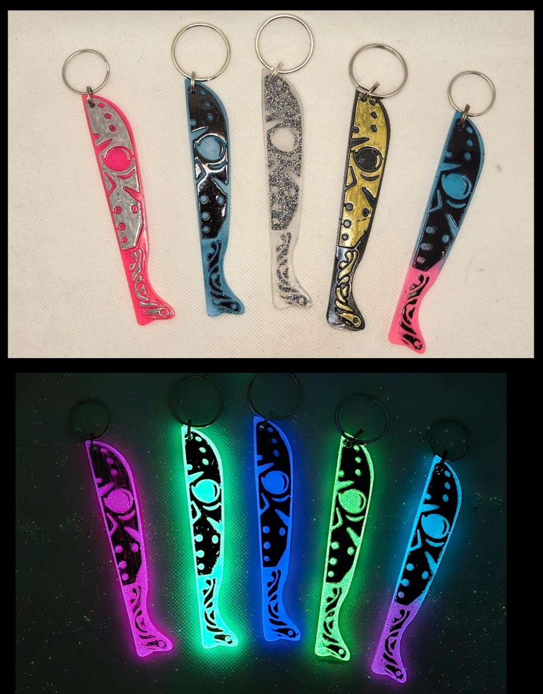 Jason Voorhees Machete Knife Horror Glow in the Dark Keychains - Etsy