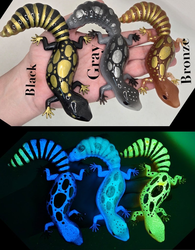 Glow in the Dark Gecko Lizard Decoration - Etsy