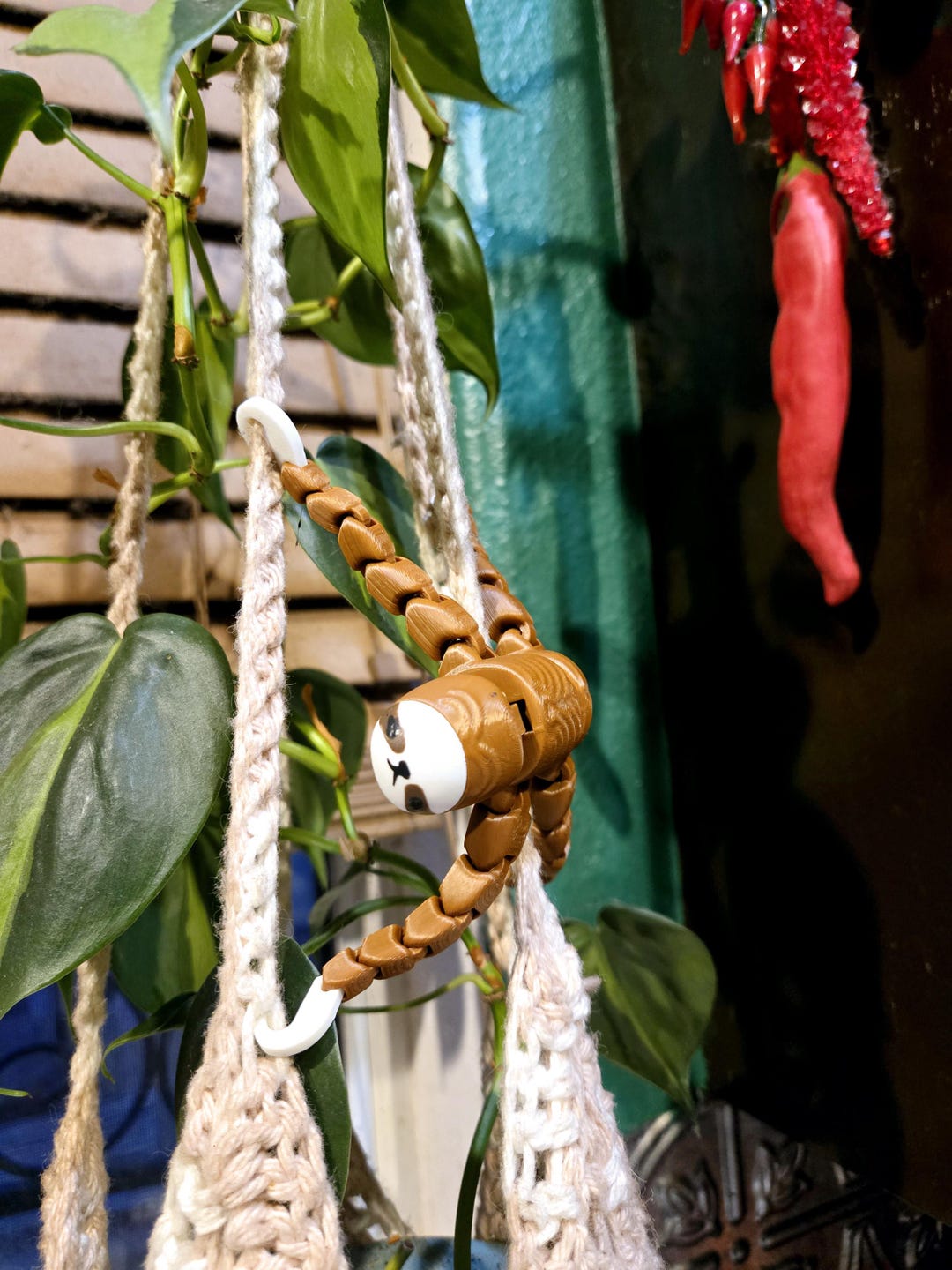 Sloth Plant Hanger, Cute Sloths, Articulated 3d Print, Plant ...