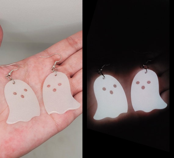 Glow Ghost Earrings Halloween Creepy Scary Jewelry Etsy