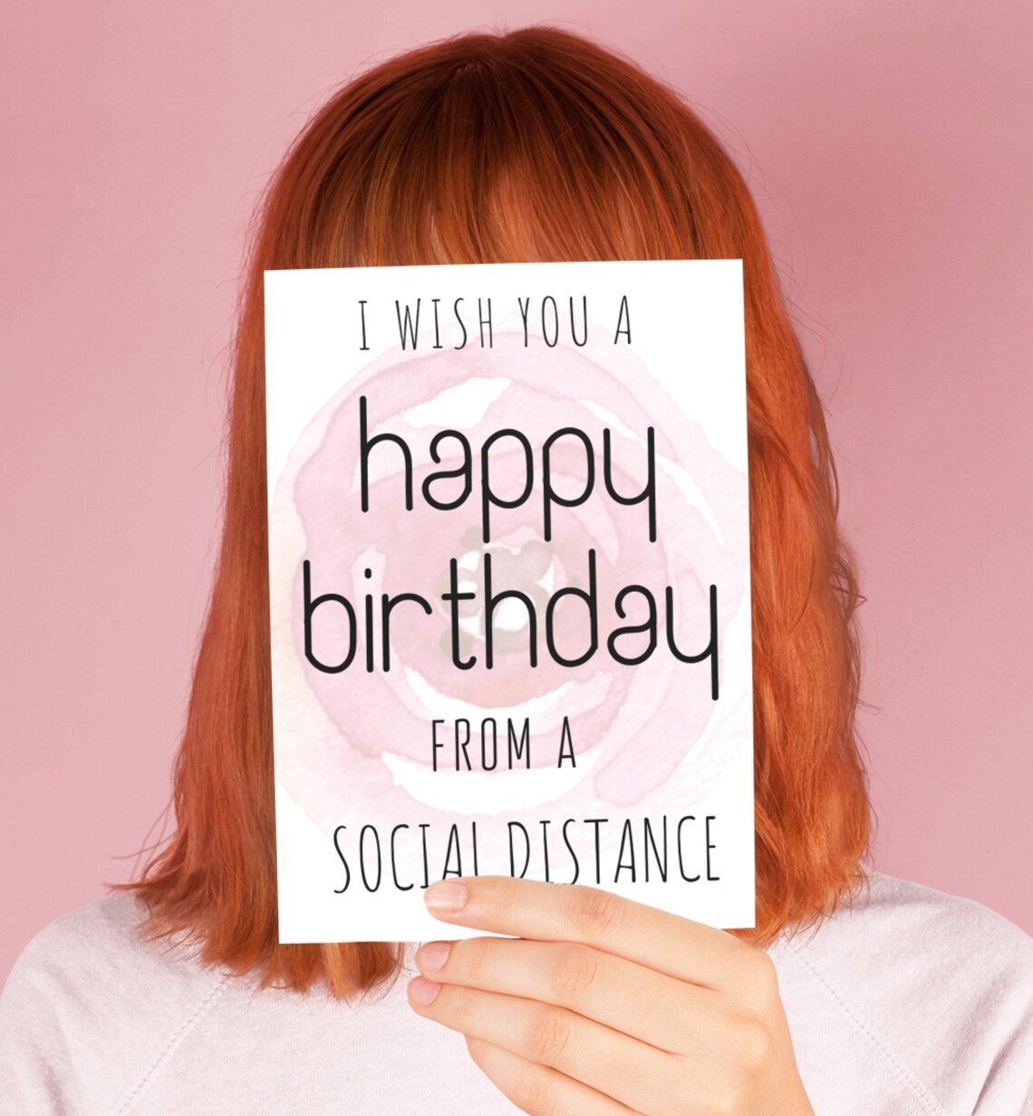 Social Distance Birthday Card, Printable, Funny Birthday Card, Social ...