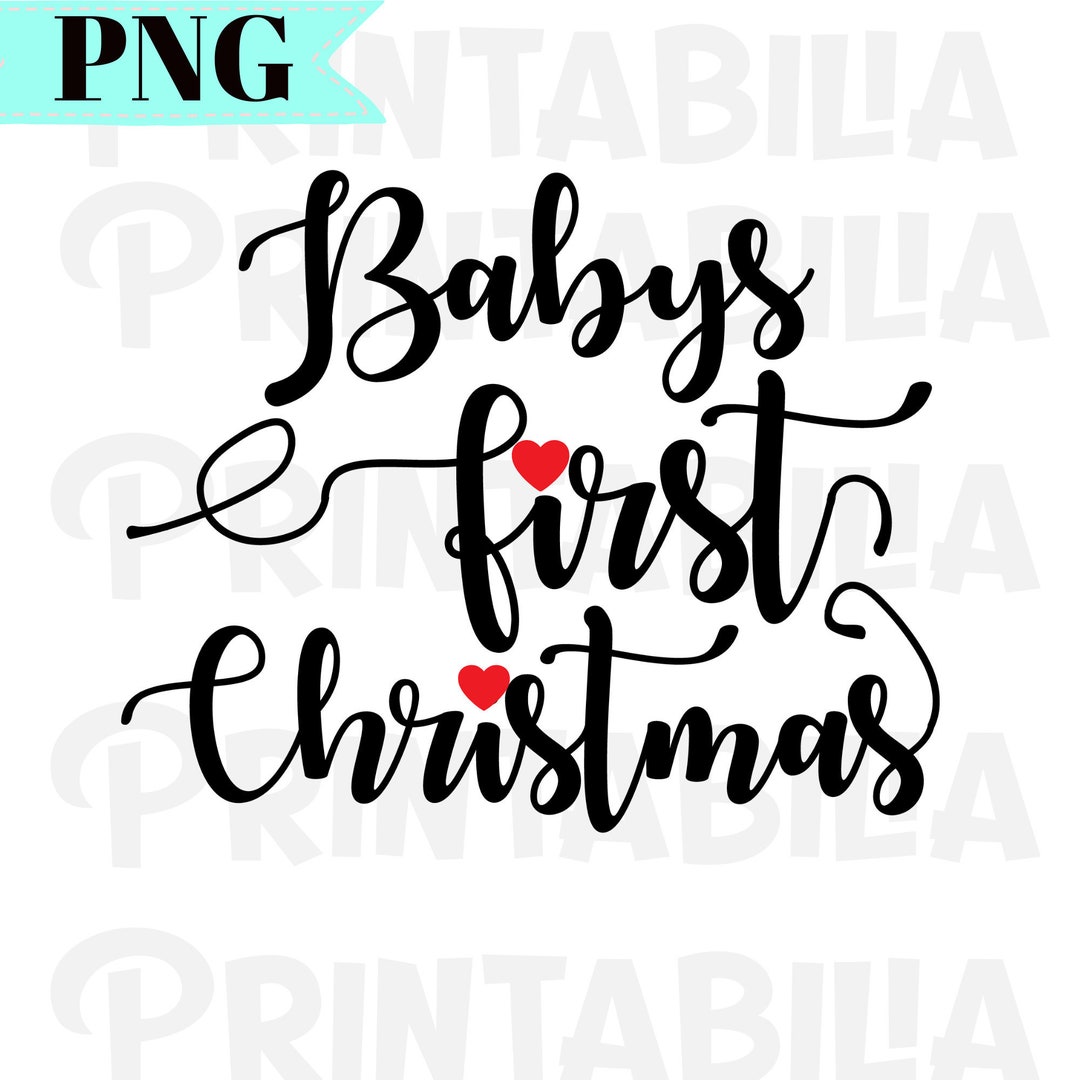 Babys First Christmas PNG, Baby Christmas Sign, Xmas Ornament ...