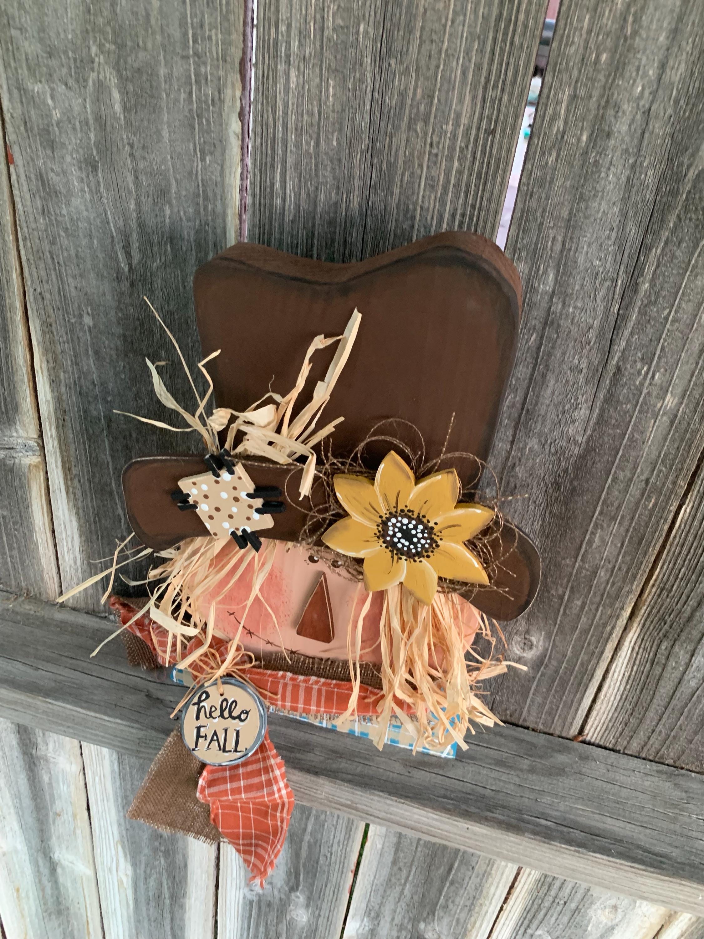 HUCKLE ~ the Shelf Sitter - Rustic Shelf Sitter Scarecrow, Handmade ...