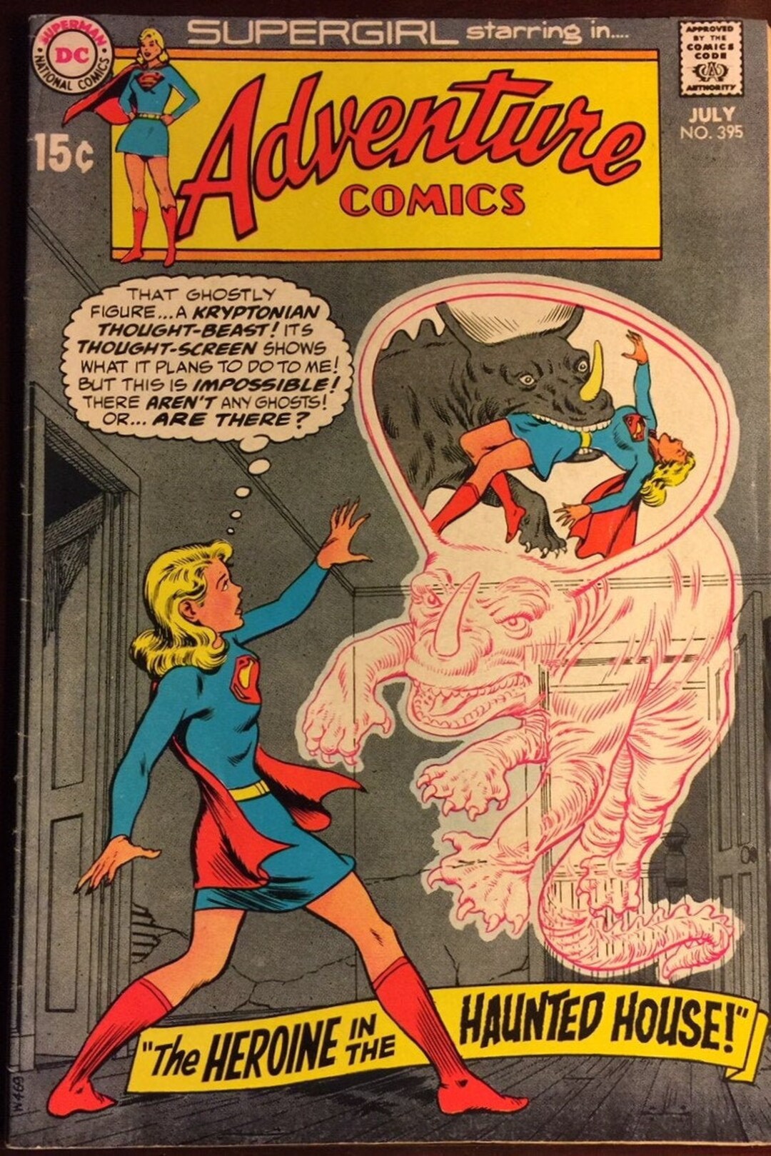 Vintage Adventure Comics #395 (1970) DC Key Issue Bronze Age Supergirl ...