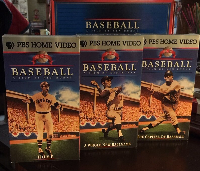 Vintage Baseball by Ken Burns - 9 VHS Boxed Set PBS Home Video 1994 W ...