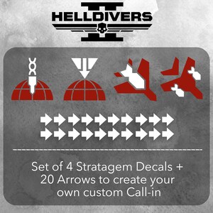 Helldivers 2 Stratagem Vinyl Decal Set, for Democracy, Gamer Skull ...
