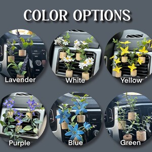 Tiny Potted Plant Car Essential Oil Diffuser, Plant Lover A/C Vent Clip ...