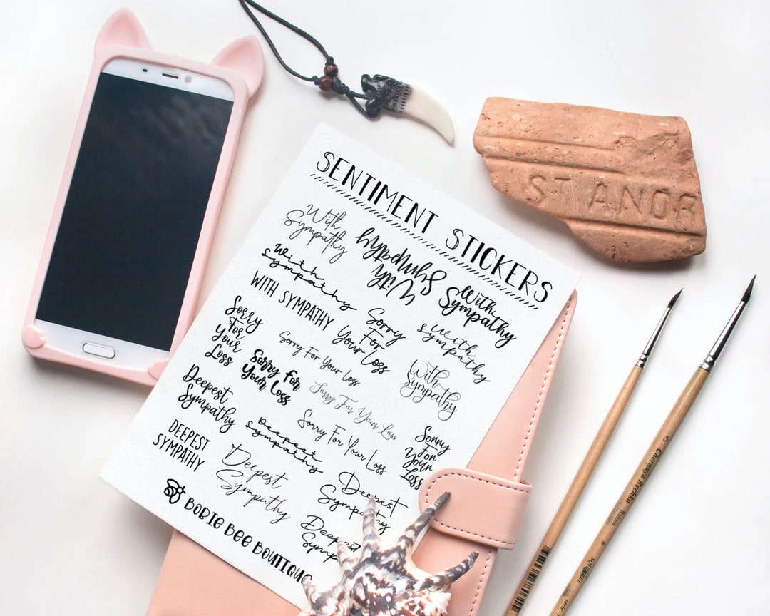 Sentiment Sticker Pack | Inspirational Phrase Stickers | Aesthetic ...