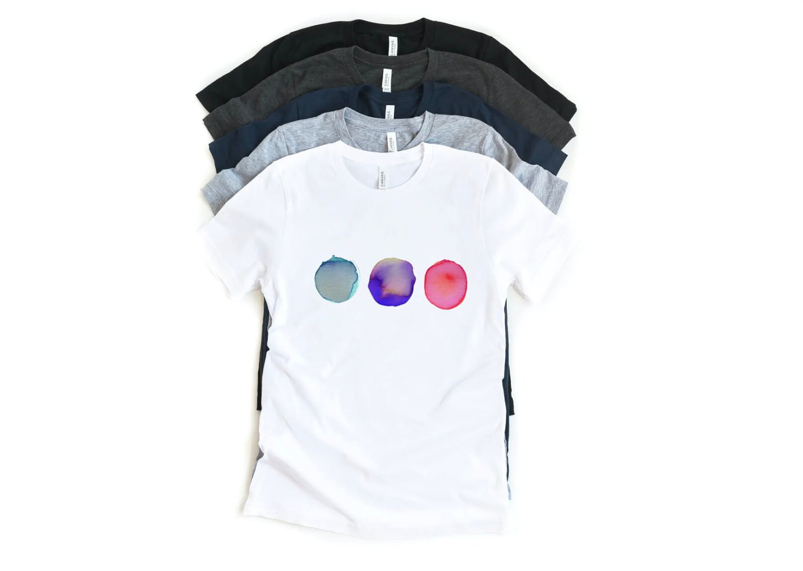 60 Colorful Digital Watercolor Dots Bundle for Paper Crafts | Etsy