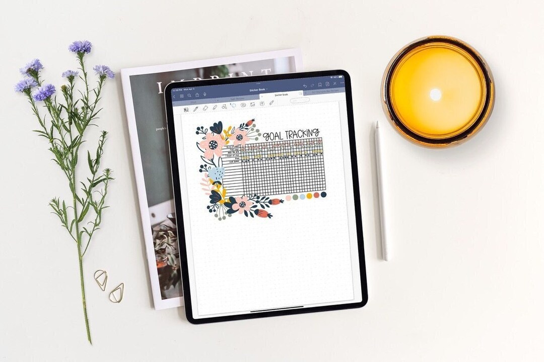 Floral Habit Tracker for Goodnotes, Digital Planner, Habit Tracking ...