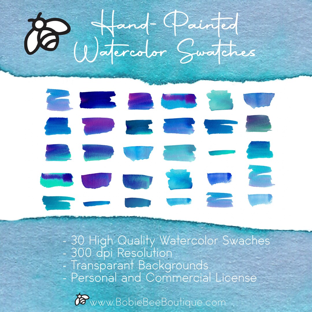 Digital Blue Watercolor Brush Stroke, Paper Crafts and Graphic Design ...