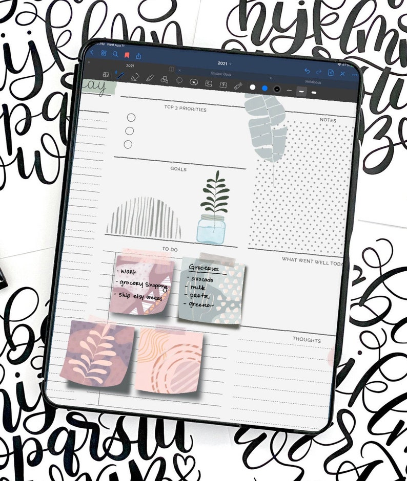 Boho Sticky Notes Digital Stickers Back to School Planner - Etsy
