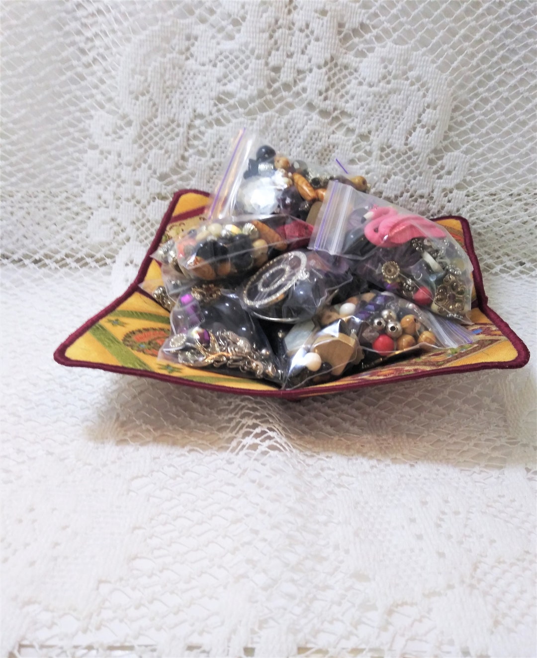 Bagged Vintage Beads & Broken Jewelry: Craft Supply Mix - Etsy