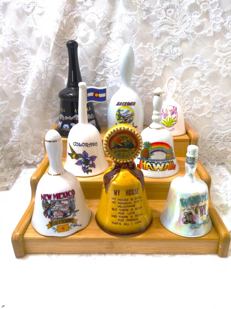 Souvenir Porcelain Bell ~ Western States ~ Sold Individually ~ Your ...