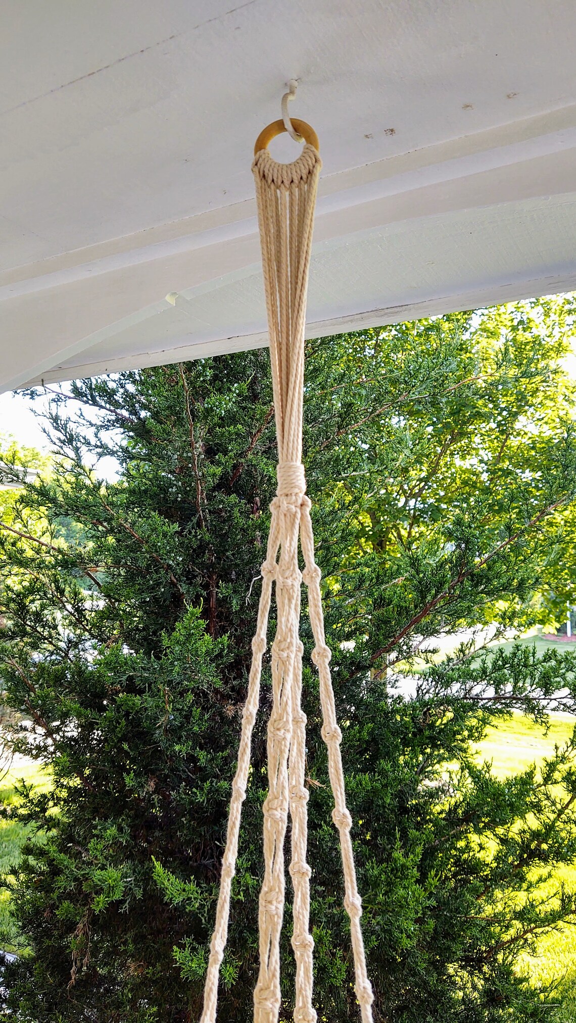 Macrame Hanging Planter for High Ceilings - Etsy