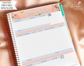 All-in-one Printable Monthly Budget Sheet: Income Variable Vs - Etsy