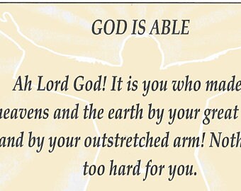 Digital Download God is Able Scripture Art YOU Print and - Etsy