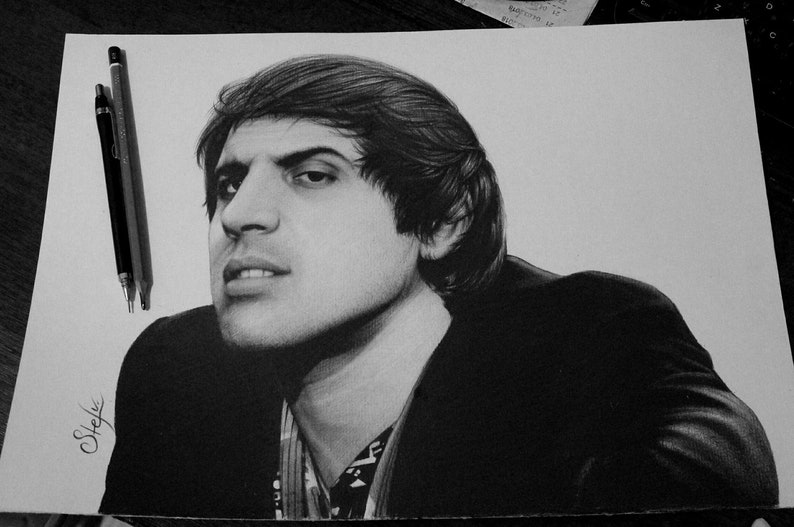 Custom Portrait Realistic Drawing Graphite Friends Rachel - Etsy