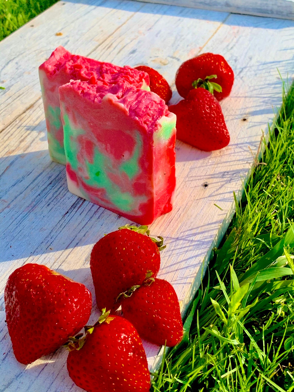 Sweet Strawberries Soap Bar Strawberry Soap Summer Soap | Etsy