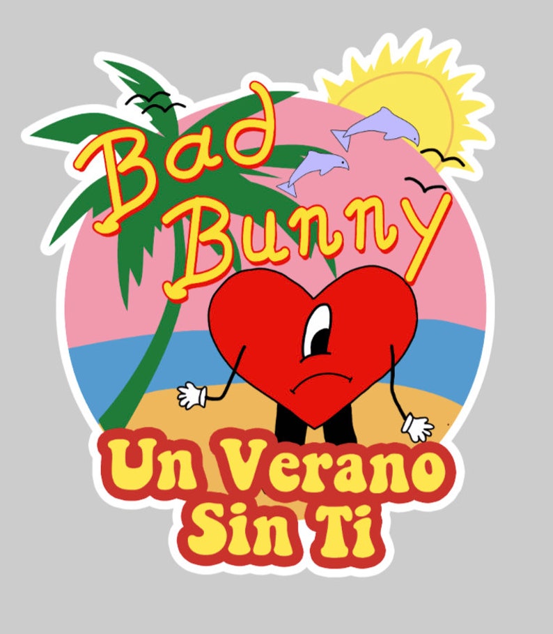 Bad Bunny Sticker Waterproof Sticker Un Verano Sin Ti Titi - Etsy Bad Bunny Sticker Waterproof Sticker Un Verano Sin Ti Titi - Etsy