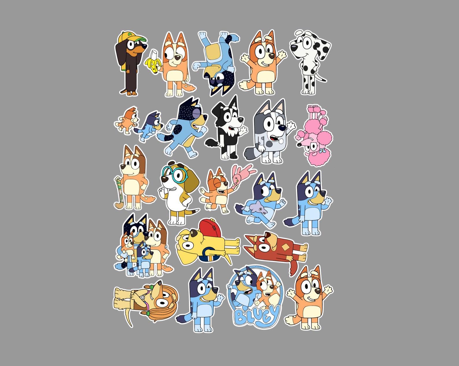 Bluey Stickers Bluey Bluey Vinyl Stickers Bluey Character | Etsy