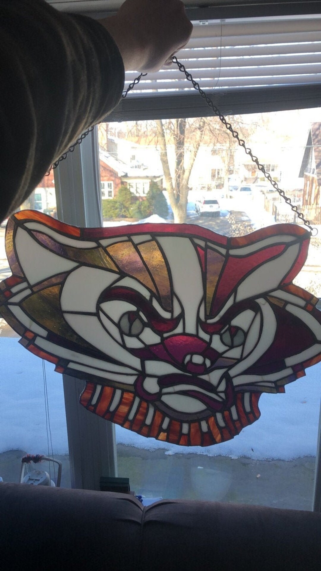 Stained Glass Bucky Badger - Etsy