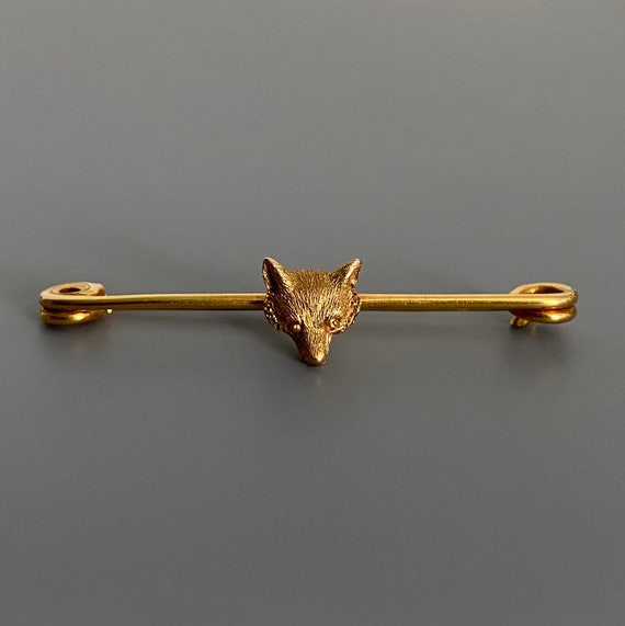 Fantastic Mr. Fox Victorian Collar Pin 9ct in Origina… - Gem