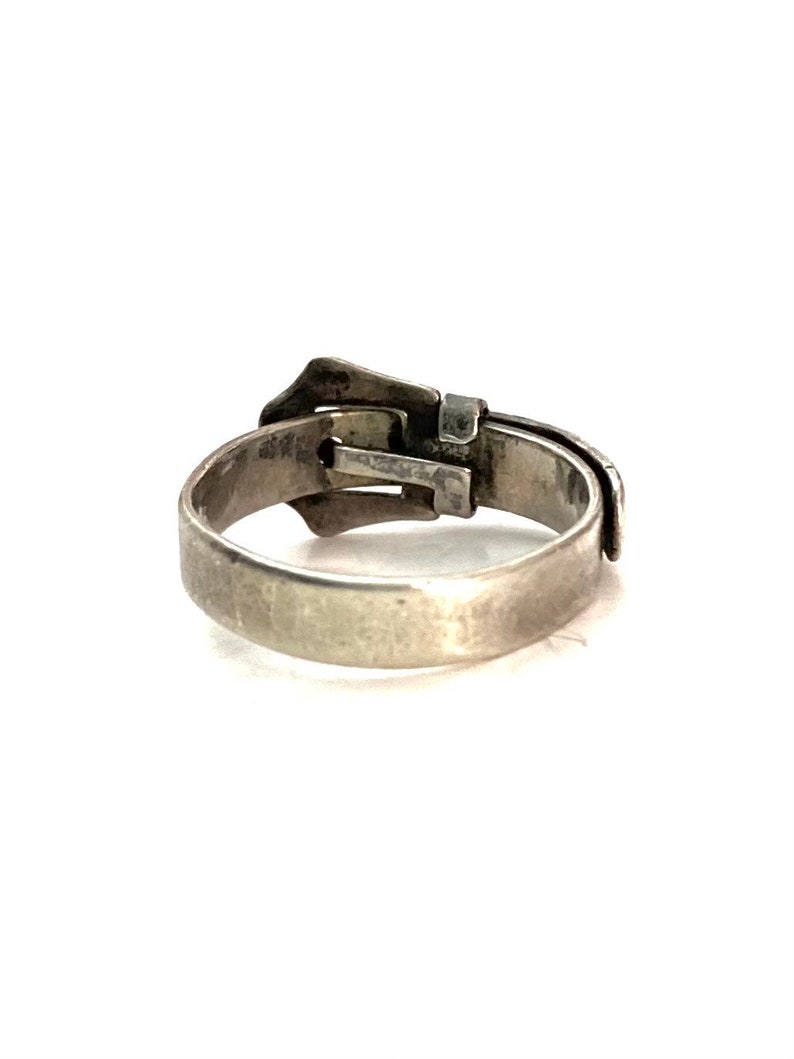 Victorian Silver Belt Buckle Ring Size 6.5US - Etsy