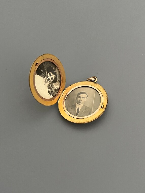 Antique Gold Enamel Fish Locket - Gem