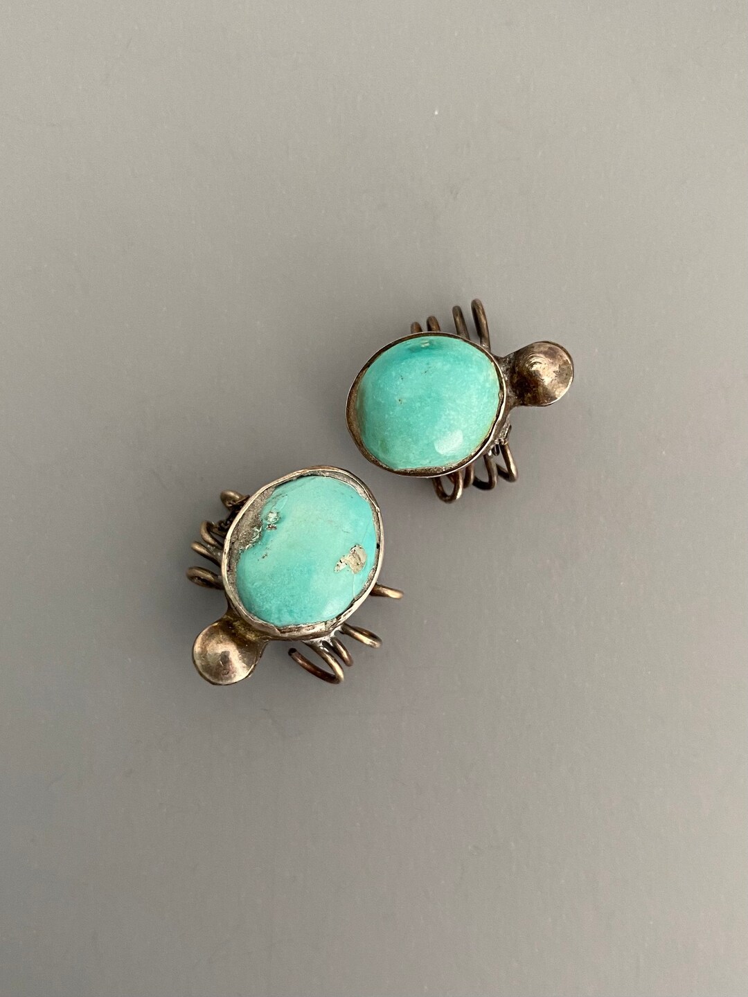 Antique Turquoise and Silver Bugs - Etsy