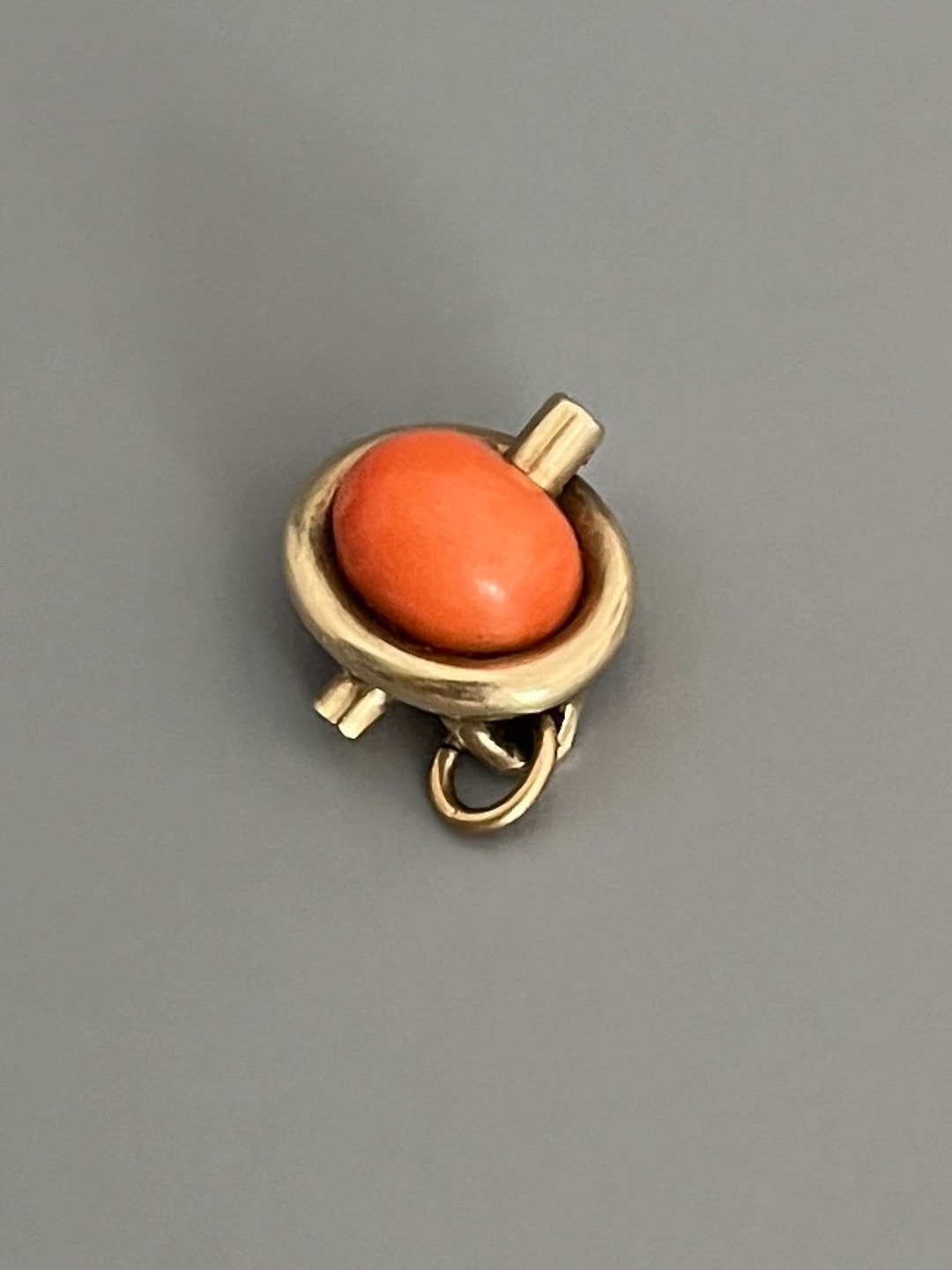 Antique 15ct Gold Coral Orb Figural Snake Pendant - Etsy