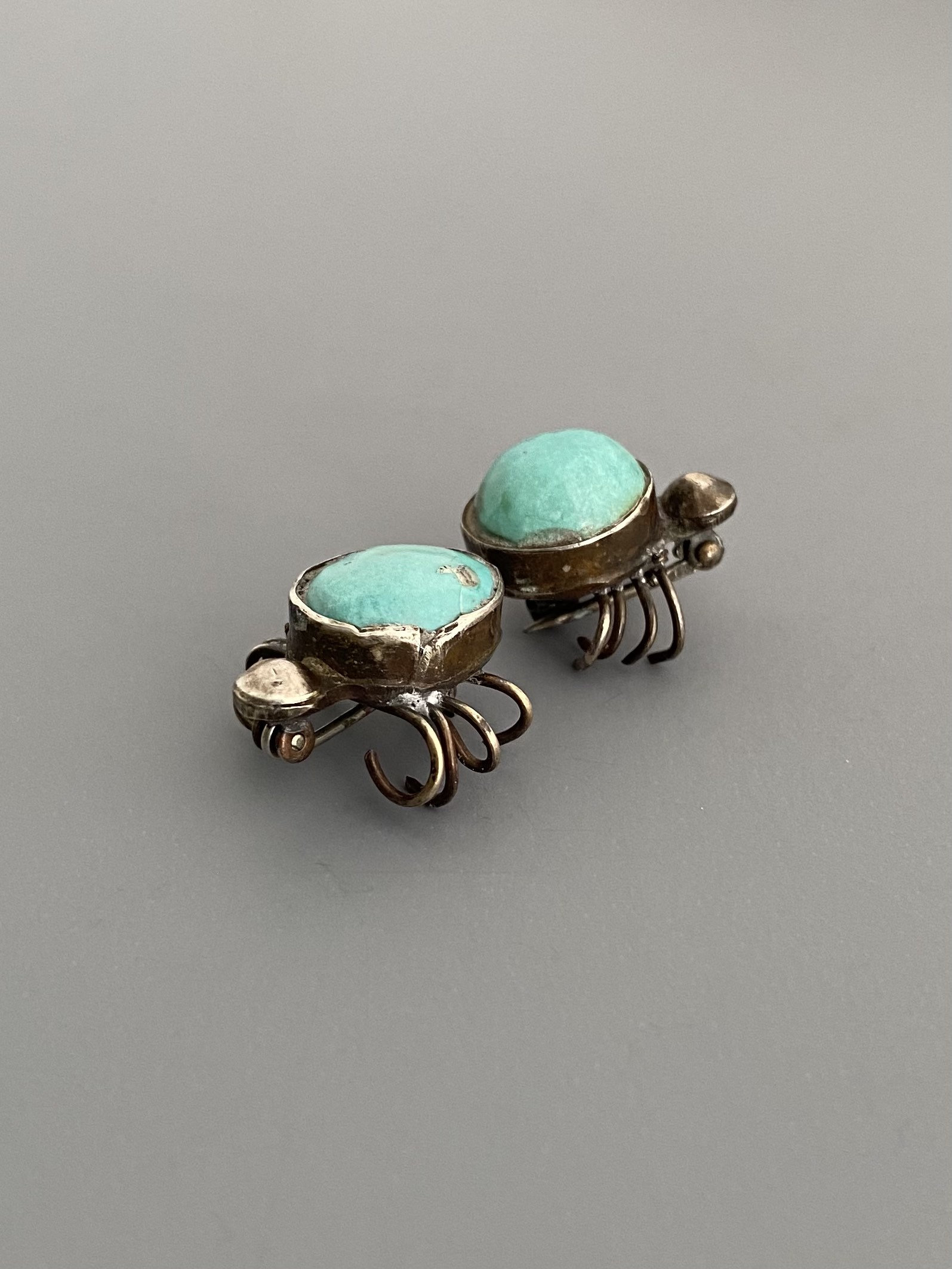 Antique Turquoise and Silver Bugs | Etsy