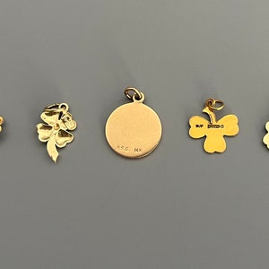 Vintage 14k/9k Gold Enamel Shamrock Clover Charms Birks + Uk Hallmarks ...