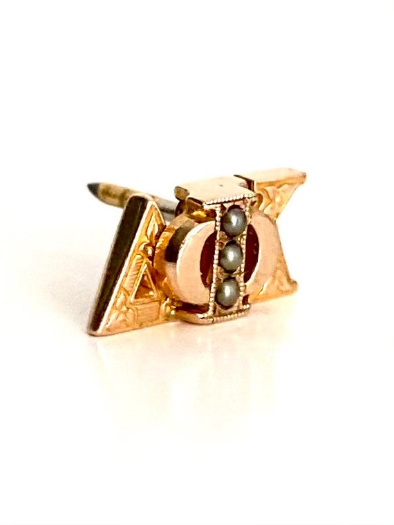 Vintage Delta Kappa Phi Fraternal Pin 10k Gold and Se… - Gem