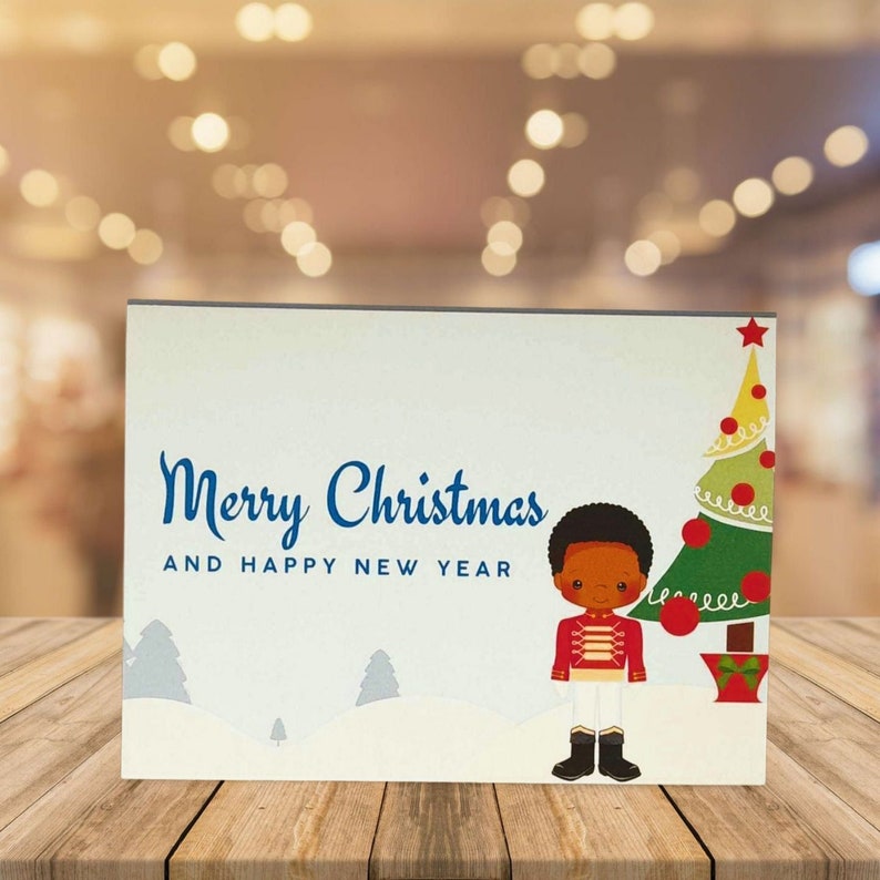 Black Children Christmas Cards, African American Christmas Cards (set ...