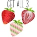 Strawberry Bundle , Instant Download , Strawberry Clipart, Strawberry ...