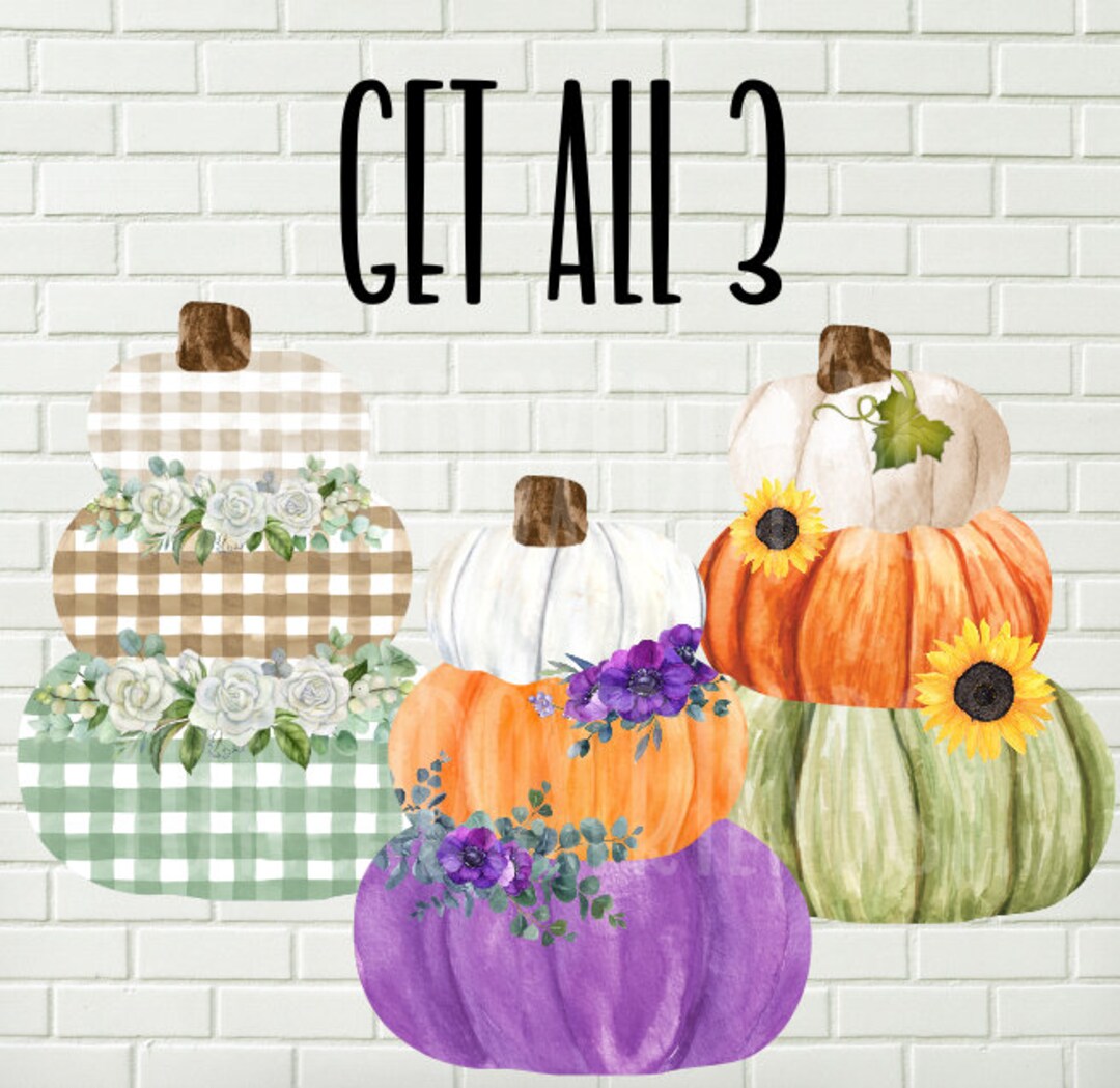 Stacked Floral Bundle Digital , Instant Download , Fall Clipart ...