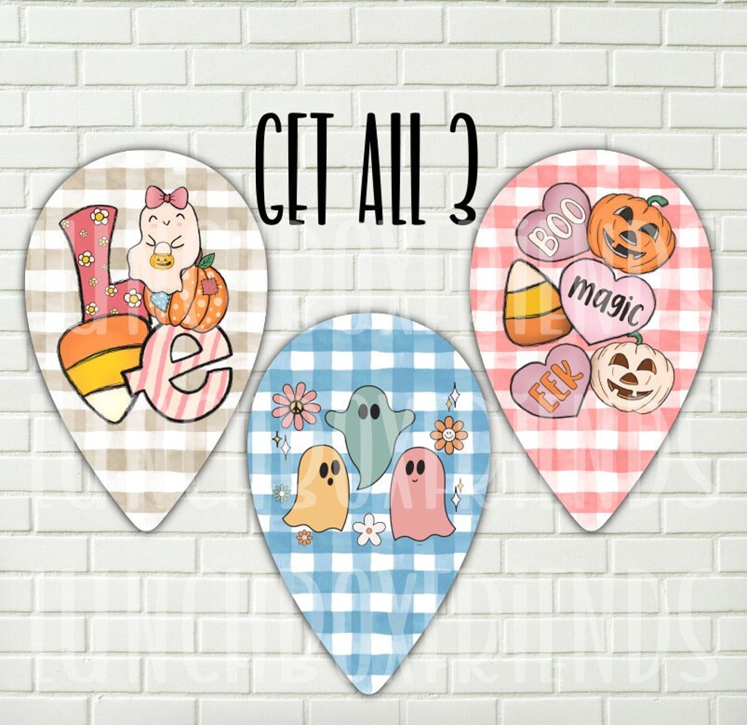 Pastel Halloween Upside Down Tear Drop Set Bundle , Instant Download ...