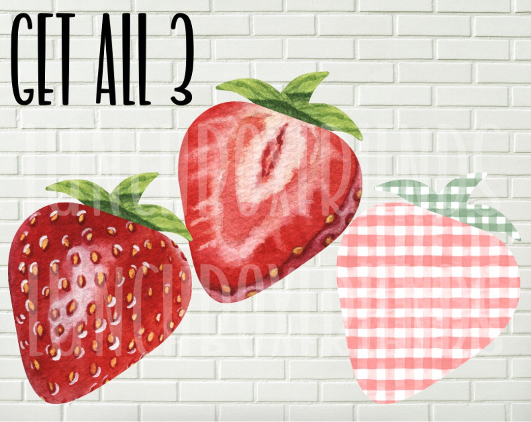 Strawberry Set Bundle , Instant Download, Bundle Clipart, Fruit Png ...