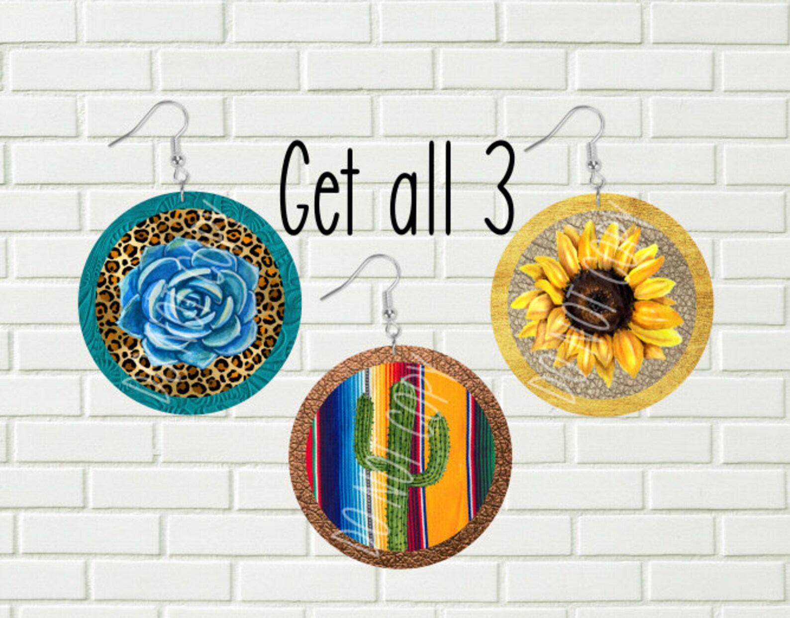 Western Circle Bundle Instant Download Earring Clipart - Etsy