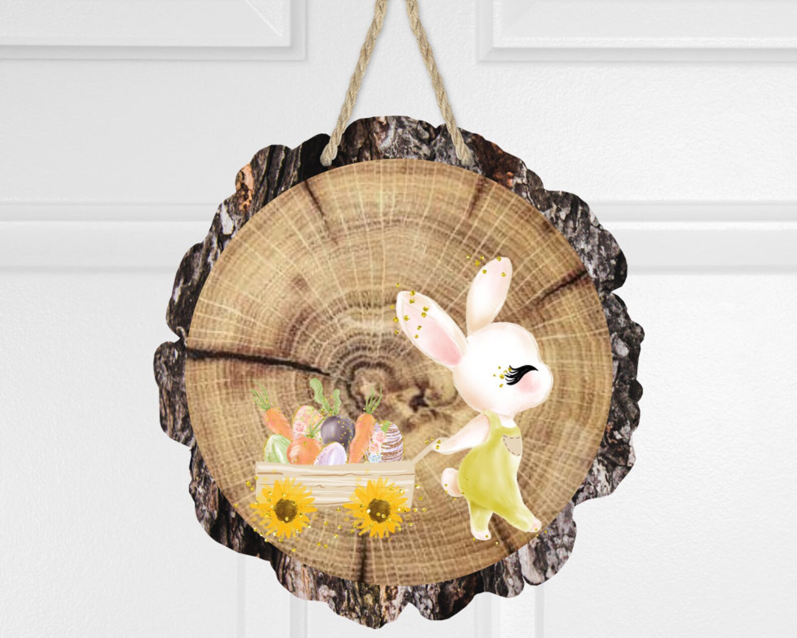 Easter Bunny Wood Slice Digital Instant Download Easter - Etsy