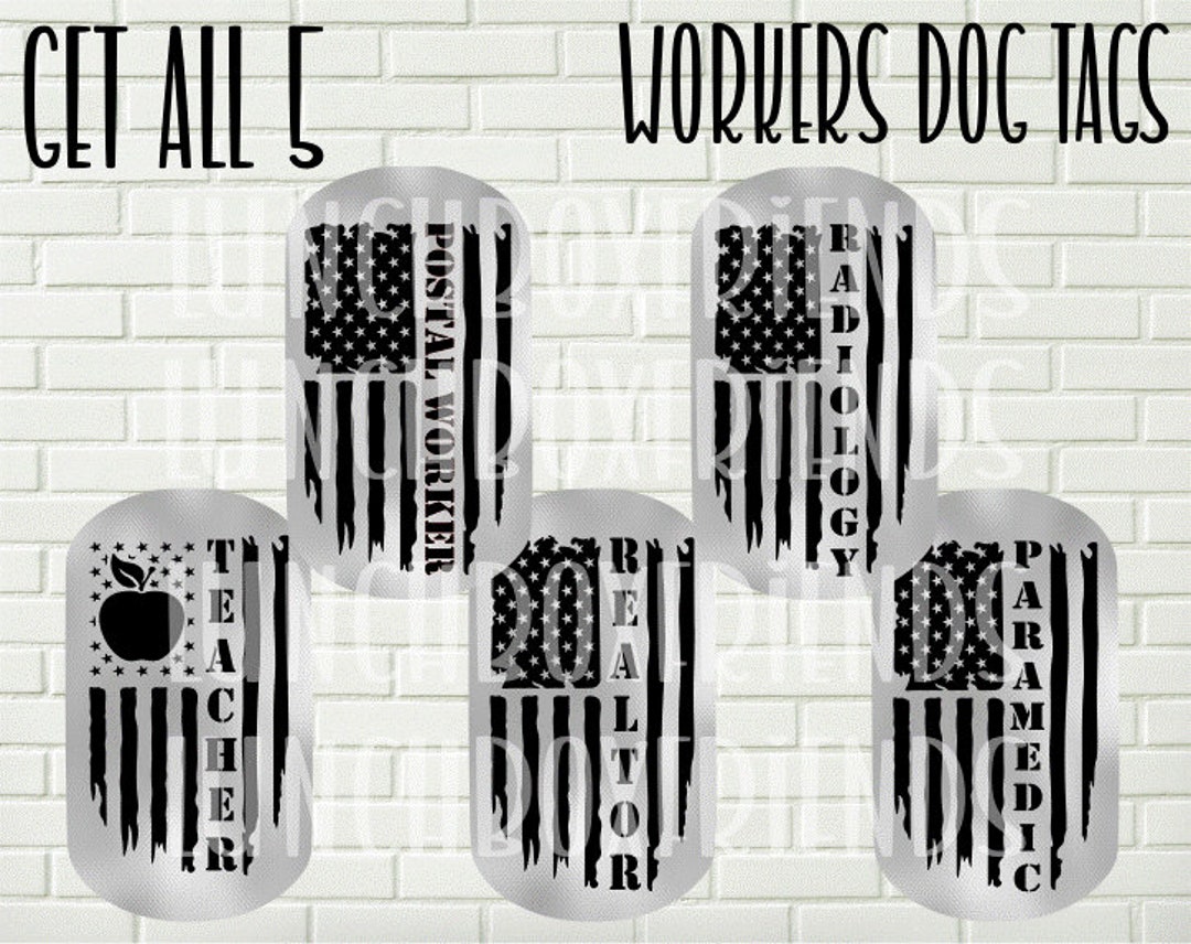 Workers Dog Tag Bundle , Instant Download, Bundle Clipart, Bundle Png ...