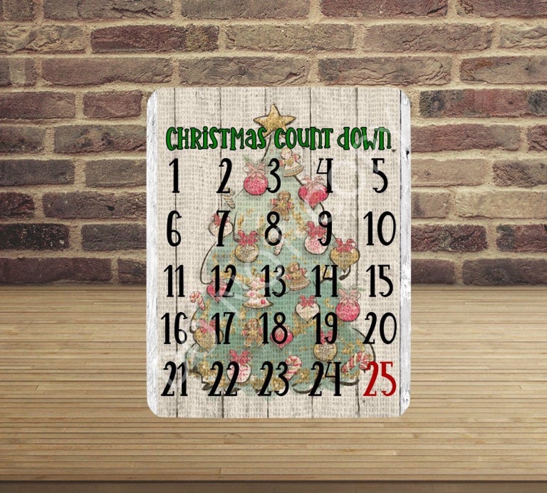 Christmas Tree Countdown , Countdown Png, Christmas Sublimation ...